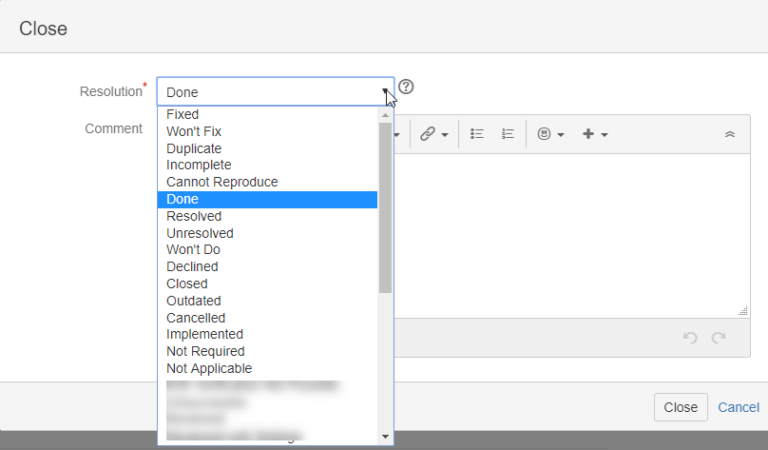 Restricting resolutions for transition screens in Jira - Actonic – Unfolding your potential