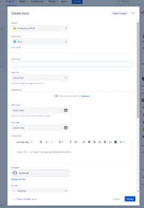 How to create a Jira ticket - Actonic – Unfolding your potential