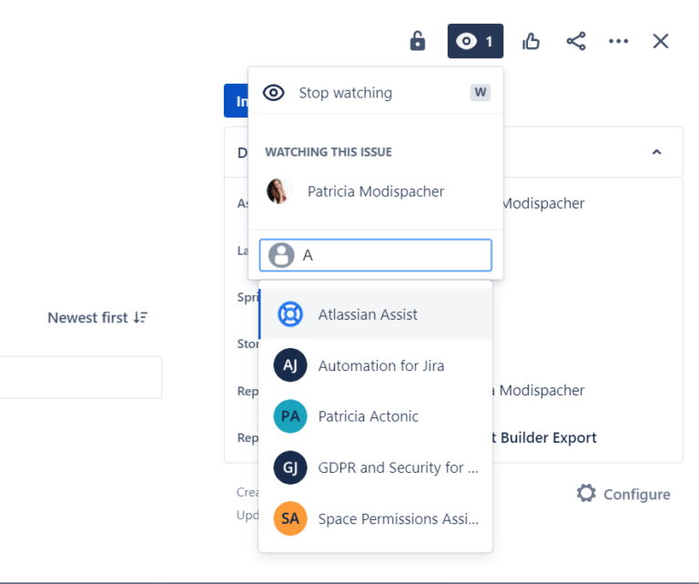 How to add watchers in Jira? - Actonic – Unfolding your potential