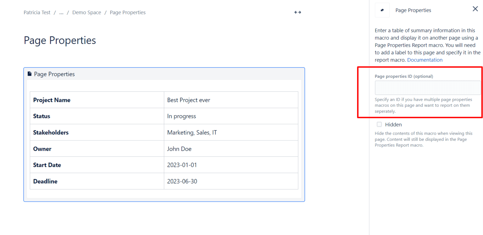 How to use Page Properties Macros in Confluence - Actonic – Unfolding your potential