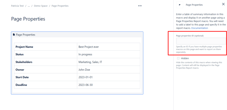 How to use Page Properties Macros in Confluence - Actonic – Unfolding your potential