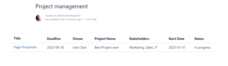 How to use Page Properties Macros in Confluence - Actonic – Unfolding ...